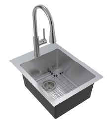 Tuscany® Forden® All-in-One Dual Mount 17" Stainless Steel 1-Hole ...