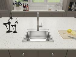 Tuscany® Londrina All-in-One Drop-in 19" Stainless Steel 1-Hole Single ...