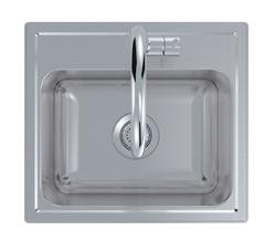 Tuscany® Londrina All-in-One Drop-in 19" Stainless Steel 1-Hole Single ...