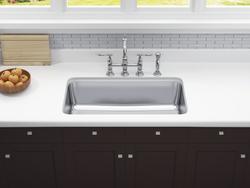 Tuscany® Crestridge Dual Mount 33" Stainless Steel 4-Hole Single Bowl ...