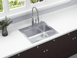 Tuscany® Crestridge Dual Mount 25" Stainless Steel 4-Hole Single Bowl ...