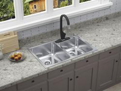 Tuscany® Baytown Drop-in 33" Stainless Steel 4-Hole Double Bowl Kitchen ...
