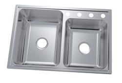 Tuscany® Baytown Drop-in 33" Stainless Steel 4-Hole Double Bowl Kitchen ...