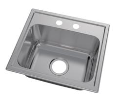 Tuscany® Baytown Drop-in 15" Stainless Steel 2-Hole Single Bowl Bar ...