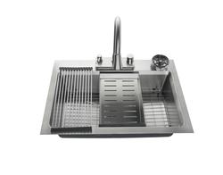 Tuscany® Northchase Dual Mount 33" Stainless Steel 2-Hole Single Bowl ...