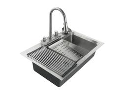 Tuscany® Northchase Dual Mount 33" Stainless Steel 2-Hole Single Bowl ...