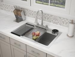 Tuscany® Northchase Dual Mount 33" Stainless Steel 2-Hole Single Bowl ...