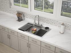 Tuscany® Northchase Dual Mount 33" Stainless Steel 2-Hole Single Bowl ...