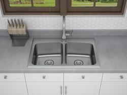 Tuscany® Marianna Elite™ Dual Mount 33" Stainless Steel 1-Hole Double ...