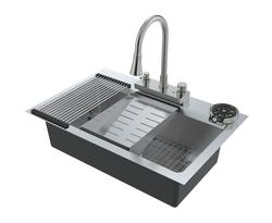 Tuscany® Northchase Dual Mount 33" Stainless Steel 2-Hole Single Bowl ...