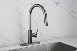 Tuscany® Invenco™ One-Handle Pull-Down Black Stainless Kitchen Faucet ...