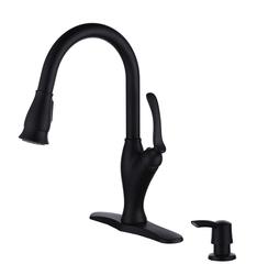 Tuscany® Jensen™ One-Handle Pull-Down Matte Black Kitchen Faucet at ...