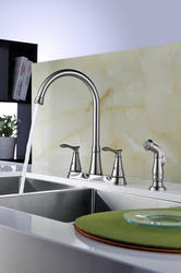 Tuscany® Marianna™ Two-Handle Stainless Kitchen Faucet at Menards®