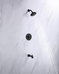 Tuscany® Forden® One-Handle 6-Spray Matte Black Bathtub Shower Faucet ...