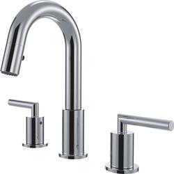 Tuscany® Forden® Two-Handle 8" Widespread Pull-Down Polished Chrome ...