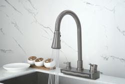 Tuscany® Northchase Two Handle Pull-Down Stainless Steel Kitchen Faucet ...
