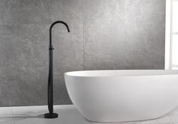 Tuscany® Marianna™ One-Handle Floor-Mount Matte Black Freestanding ...