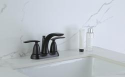 Tuscany® Marianna Elite™ Two Handle 4" Centerset Polished Matte Black ...