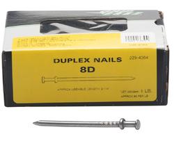 Grip Fast® 2-1/2" 8D Bright Smooth Shank Duplex Nail - 1 lb. Box at ...