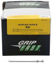 Grip Fast® 2-1/2" 8D Bright Smooth Shank Duplex Nail - 5 lb. Box at ...