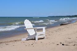 Tangentwood® Grand Haven White Folding Adirondack Chair at Menards®