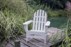 Tangentwood® Grand Haven White Folding Adirondack Chair at Menards®