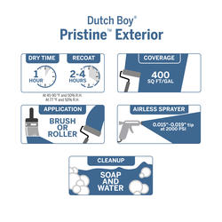 Dutch Boy® Pristine™ Exterior Satin Sprucey 100& Acrylic Paint & Primer ...