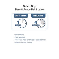 Dutch Boy® Barn & Fence Flat Red Latex Exterior Paint - 1 gal. at Menards®