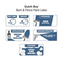 Dutch Boy® Barn & Fence Flat Red Latex Exterior Paint - 5 gal. at Menards®