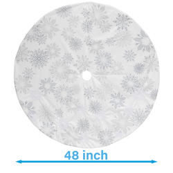 Enchanted Forest® 48" Velvet Snowflake Tree Skirt at Menards®