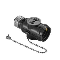 Patriot Lighting® Socket to 2 Outlet Adapter With Pull Chain at Menards®