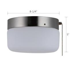 Patriot Lighting® Drum Satin Nickel 2-Light Flush Mount Ceiling Light ...