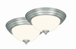 Patriot Lighting® Benny Satin Nickel LED Flush Mount Ceiling Light 2 ...