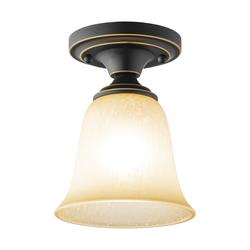 Patriot Lighting® Paige Oil-Rubbed Bronze 1-Light Flush Mount Ceiling ...