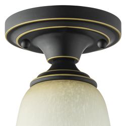 Patriot Lighting® Paige Oil-Rubbed Bronze 1-Light Flush Mount Ceiling ...