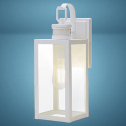 Patriot Lighting Rhemi 180° Motion Sensing 1-Light White Outdoor ...