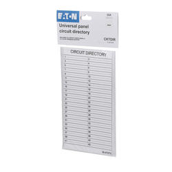 Eaton® Universal Panel Circuit Directory for any Manufacturers ...