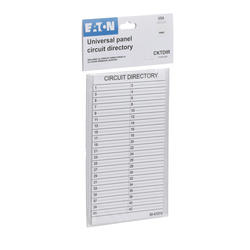 Eaton® Universal Panel Circuit Directory for any Manufacturers ...