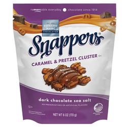 Edward Marc Snappers® Dark Chocolate Sea Salt Caramel & Pretzel Cluster ...