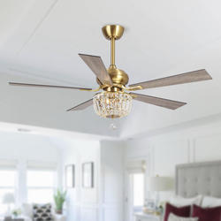 Parrot Uncle 52" Gold Crystal Indoor Ceiling Fan at Menards®