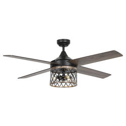 Parrot Uncle 52" Matte Black Indoor Ceiling Fan at Menards®