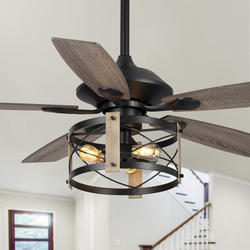 Parrot Uncle 52" Matte Black Indoor Ceiling Fan at Menards®