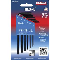 Eklind® Metric L-Wrench Short Hex Key Set with Holder - 7 Piece at Menards®