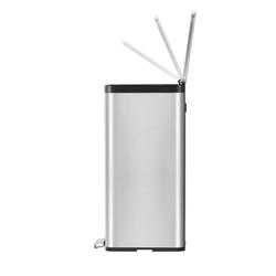 EKO EcoMaid 8 Gallon Step-On Stainless Steel Wastebasket with Lid at ...