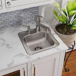 Dayton Drop-In 15" Stainless Steel 1-Hole Single Bowl Bar Sink at Menards®