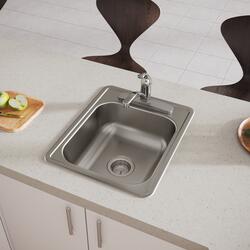 Dayton Drop-In 17" Stainless Steel 3-Hole Single Bowl Bar Sink at Menards®