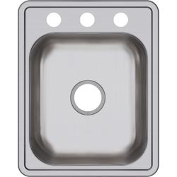 Dayton Drop-In 17" Stainless Steel 3-Hole Single Bowl Bar Sink at Menards®