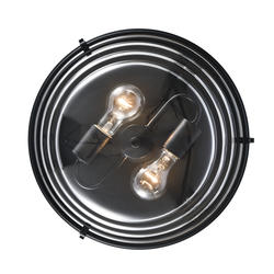 Elk Home Boyer Matte Black 2 Light Flush Mount Ceiling Light at Menards®