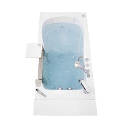 Ella Elite 52"W x 30"D White Right Dual Drain 30-Jet Dual Massage Walk ...