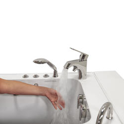 Ella Elite 52"W x 30"D White Right Dual Drain 30-Jet Dual Massage Walk ...